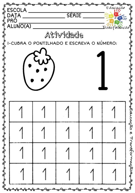Numeros Pontilhados De 1 A 9 Para Imprimir Desenhos Para E07