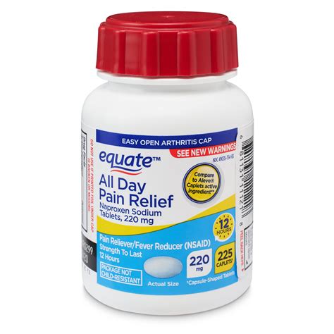 Equate All Day Pain Relief Naproxen Sodium Tablets 220 Mg 225 Count