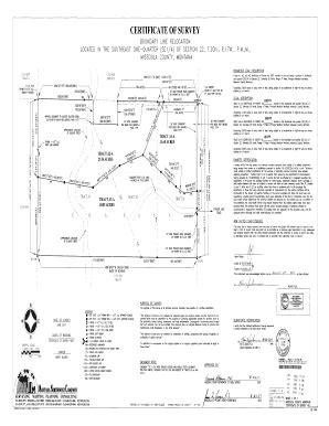 Fillable Online Certificate Of Survey Missoula County Fax Email Print