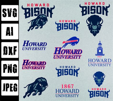 Howard University Svg Howard Svg Howard Bison Svghoward Etsy