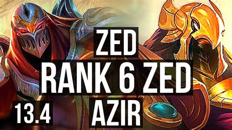 Zed Vs Azir Mid Games Rank Zed M Mastery