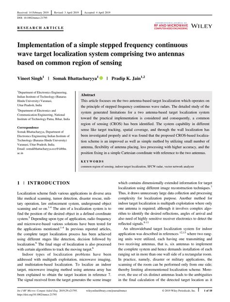 implementation of a simple stepped frequency continuous wave target localization system