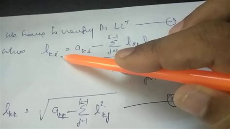 cholesky s decomposition method youtube