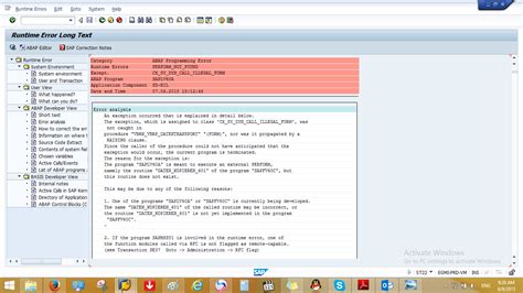 Abap Run Time Error Sap Community