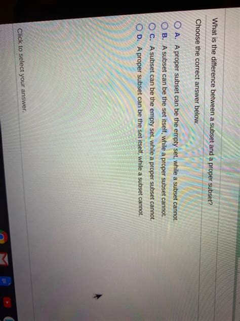 get answer what is the difference between a subset and a proper subset transtutors