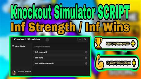 Knockout Simulator SCRIPT Inf Strength Inf Wins Fluxus Delta
