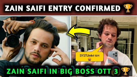 Bigg Boss OTT 3 Contestant Confirm Round2hell Zayn Saifi YouTube