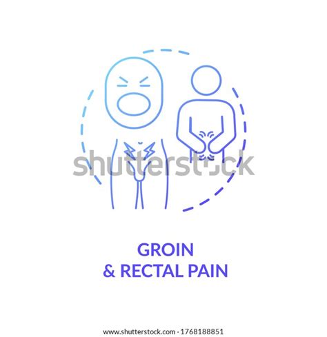 Groin Rectal Pain Concept Icon Common Stock Vector Royalty Free