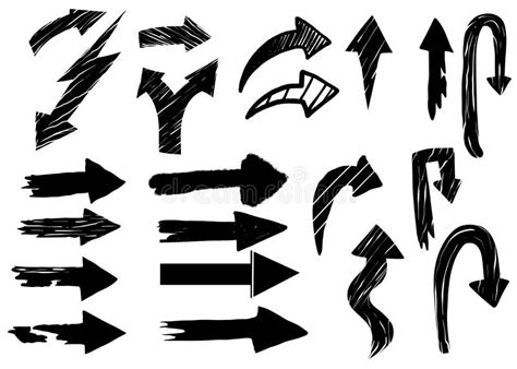 Grunge Arrow Vector Grunge Arrow Brush Grunge Arrow Paint Stock Vector