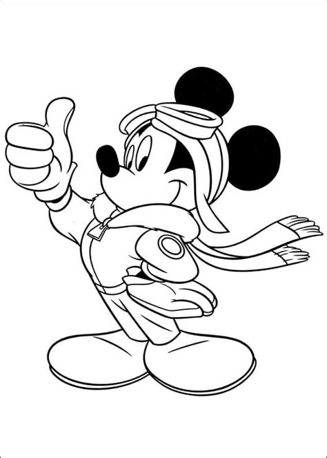 Topolino Il Pilota Da Colorare Scarica Stampa O Colora Subito Online