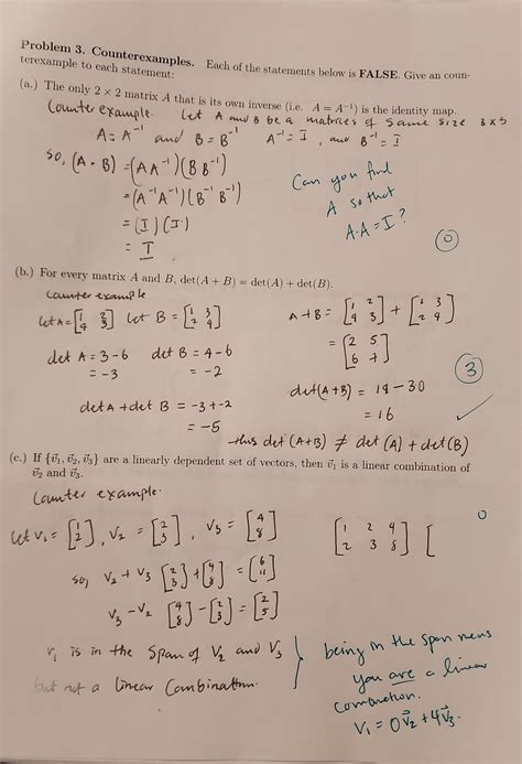 solved problem 3 counterexamples each of the statements