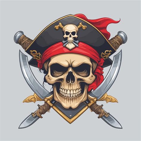 Pirates Skull Vector On A White Background Premium Ai Generated Vector