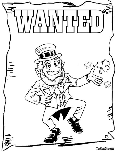 Printable Coloring Pages Of Leprechauns