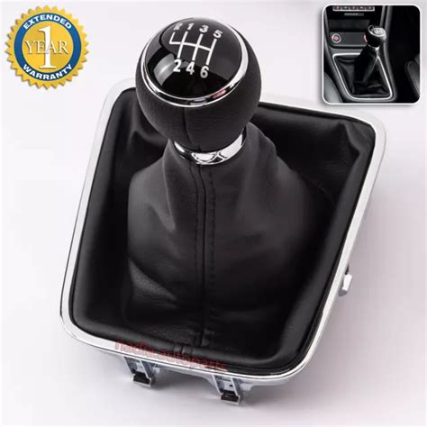 CUIR POMMEAU LEVIER De Vitesse Pour Vw Sharan Tiguan 6 Vitesses
