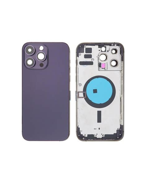 Chasis Central Con Tapa Trasera Para Iphone 14 Pro Max Lila
