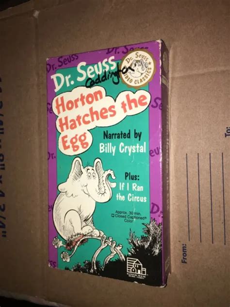 DR SEUSS HORTON Hatches The Egg VHS Tape If I Ran The Circus Billy