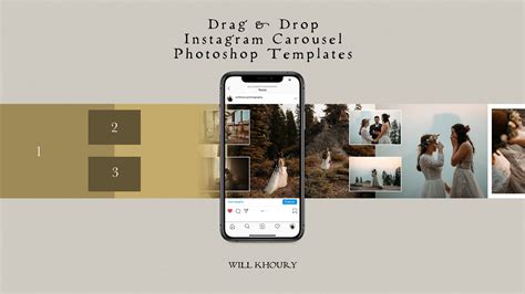 Drag Drop Instagram Carousel Photoshop Templates For Creating Seamless