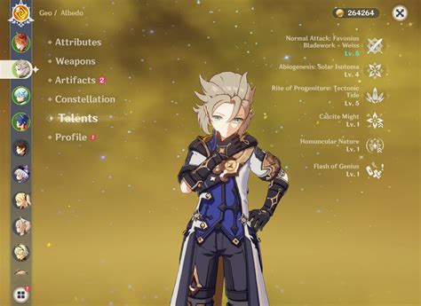 Genshin Impact Best Albedo Build Artifacts Weapons Team Guide