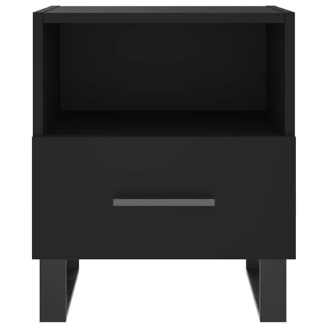 Mesa De Cabeceira X X Cm Derivados De Madeira Preto Loja Sitio