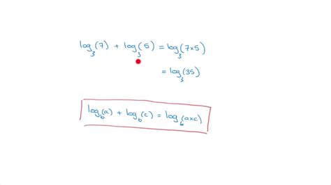 laws of logarithms addition rule simplifying logarithmic expressions tutorial 6 youtube