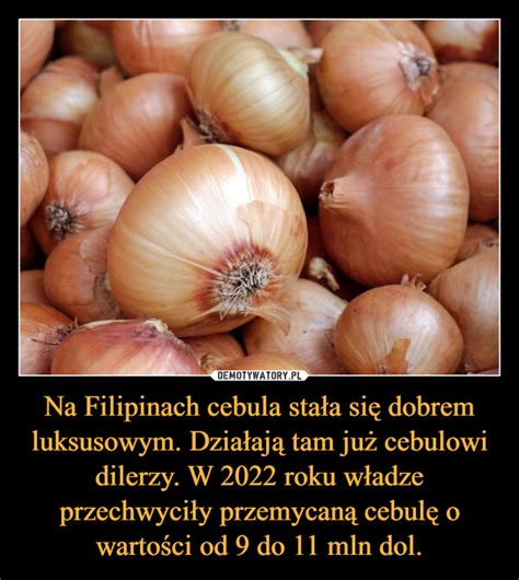 Na Filipinach cebula stała się dobrem luksusowym Działają tam już
