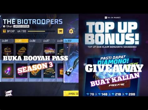 Adain Giveaway Nih Dan Buka Booyah Pass Season Free Fire Max