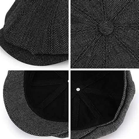 KeepSa Newsboy Stil Tellermütze Schirmmütze Herren Damen 8 Panel