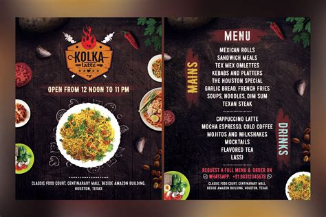 Sample Menu Design Templates Detrester