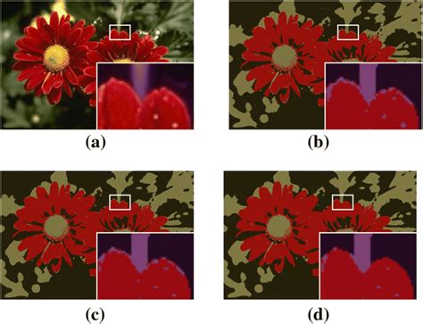 the segmentation results of different clustering methods on the color download scientific