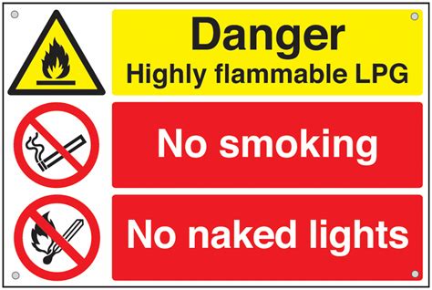 Danger Highly Flammable No Smoking No Naked Lights Sign Seton