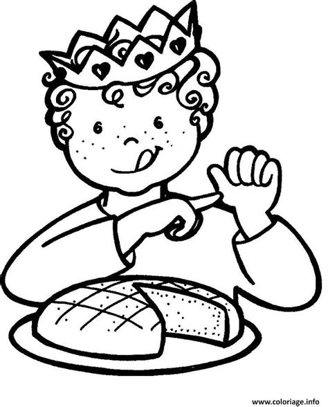 Coloriage Galette Enfant Couronne Rois Dessin Galette Des Rois à imprimer