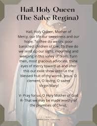 Hail Holy Queen Prayer A Catholic Moment