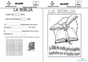 La Biblia Ficha Interactiva TopWorksheets