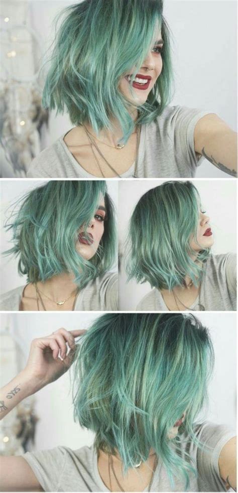 30 Glamorous Light To Dark Green Hair Styles Trending Now Hair Color