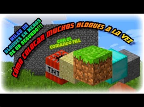 CÓMO PONER MUCHOS BLOQUES A LA VEZ EN MINECRAFT YouTube