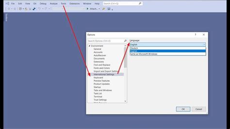 Change Language To English In Visual Studio YouTube