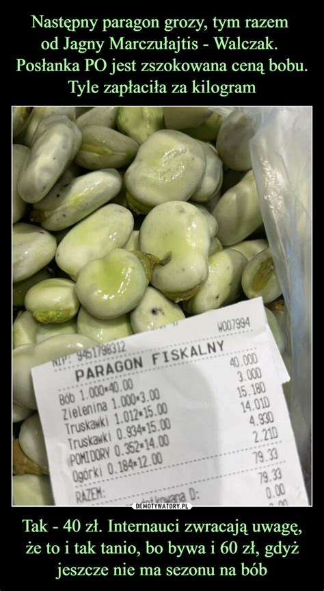 Następny paragon grozy tym razem od Jagny Marczułajtis Walczak