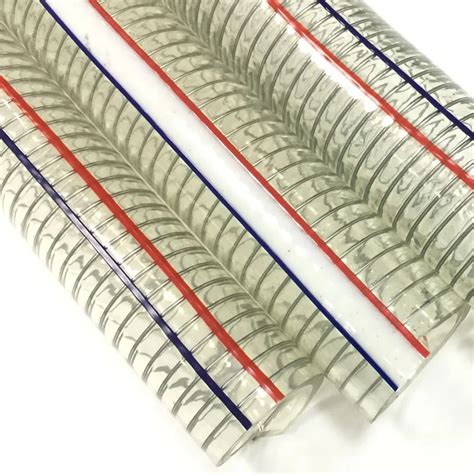 Clear Spiral Wire Reinforced Flexible PVC Plastic Vacuum Tubing Water