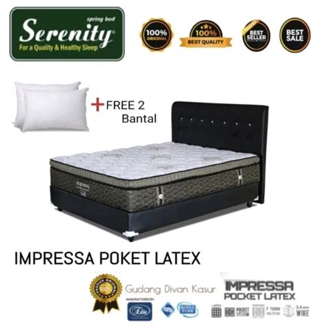 Spring Bed Elite Serenity Impressa Pocket Latex Full Set Original