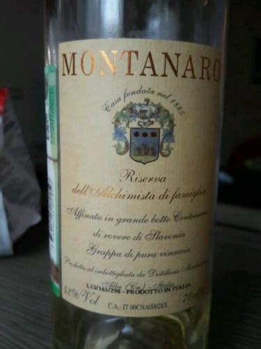 N V Montanaro Grappa Riserva Dell Alchimista Di Famiglia Vivino US
