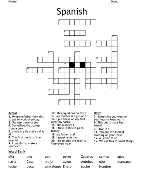 Very Easy Spanish Crossword Puzzles Amazon Easy Spanish Crossword
