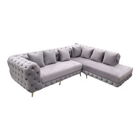 Velvet 7 Seater L Shape Wooden Sofa Set At Rs 39000 Piece In Ghaziabad