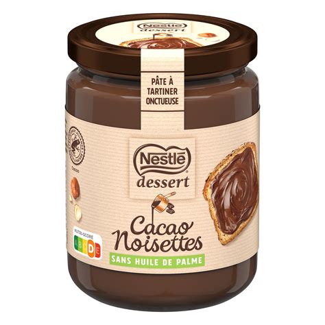 NESTLE DESSERT Pâte à tartiner chocolat noisettes sans huile de palme