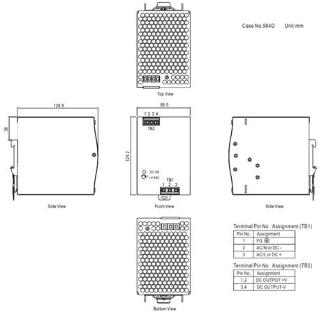 Mean Well Ndr Series W Single Output Industrial Din Rail User Guide