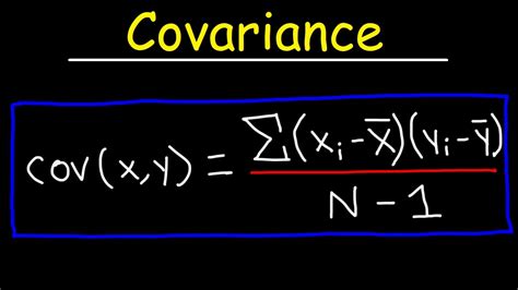 How To Calculate The Covariance Between X And Y Statistics Youtube