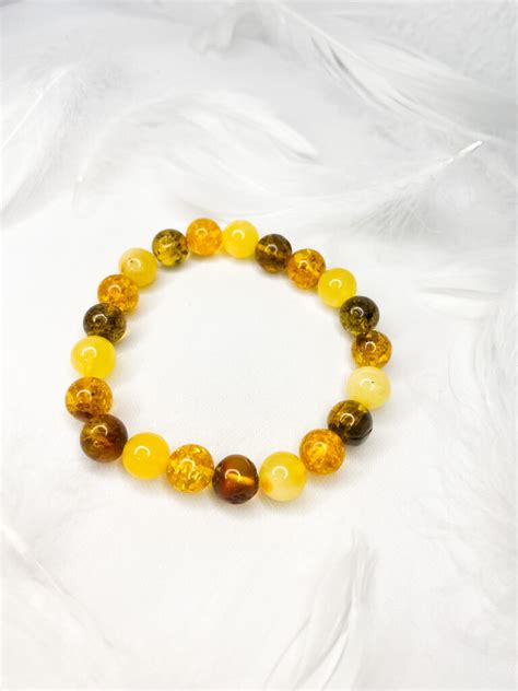 Bransoletka Z Bursztynu Naturalnego Kulki No 6 Amber Heart