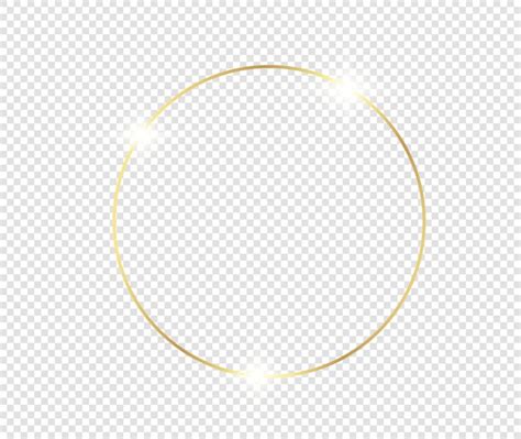 Um C Rculo Uma Borda Dourada Sobre Um Fundo Transparente Vetor