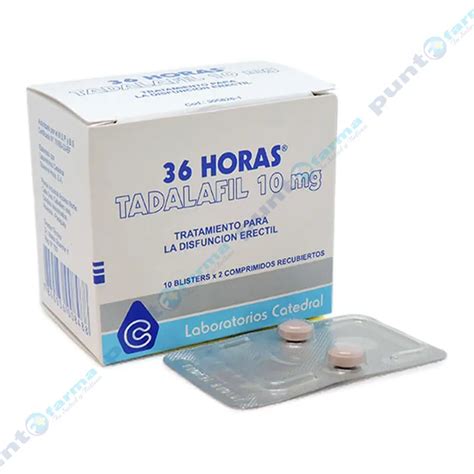 36 Horas Tadalafil 10 Mg Caja De 10 Blisters Por 2 Comprimidos