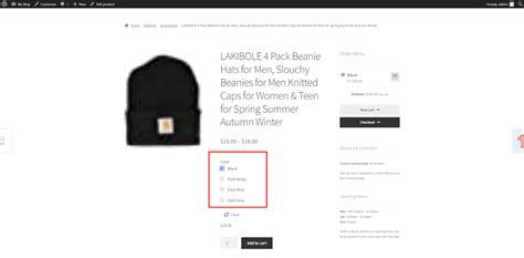 how to show woocommerce variations as radio buttons aovup formerly woosuite