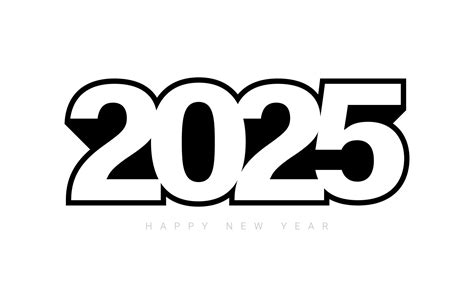 2025 Happy New Year Text Design 31107945 Vector Art At Vecteezy